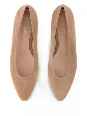 GIANVITO ROSSI Point-toe Ballet Flats - Neutrals