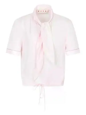 Marni Contrast-stitching Blouse - Pink