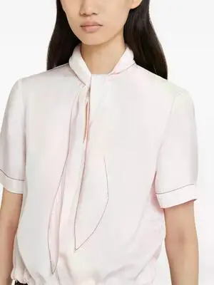 Marni Contrast-stitching Blouse - Pink