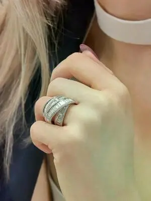 JEWELS AFICIONADO 18k White Gold Diamond Ring