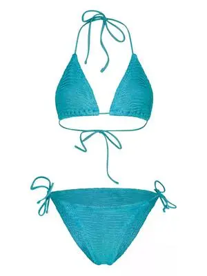 PARAMIDONNA Textured Bikini Set - Blue