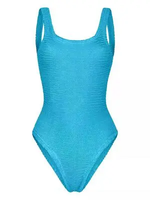 PARAMIDONNA Hailey Textured One Piece Swimsuit - Blue