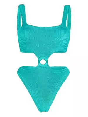 PARAMIDONNA Olivia Ring-detail Swimsuit - Blue