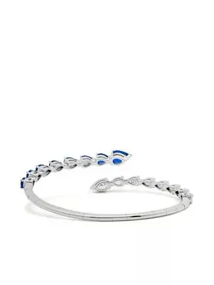 JEWELS AFICIONADO 18k White Gold Diamond And Sapphire Bracelet