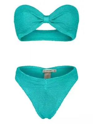 PARAMIDONNA Lucy Bow Two-Piece Swimsuit Blue