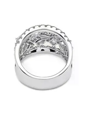 JEWELS AFICIONADO 18k White Gold Diamond Cocktail Ring