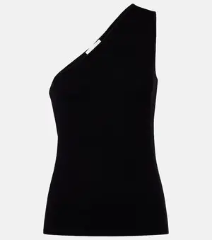 LISA YANG One-shoulder Cotton And Cashmere Top