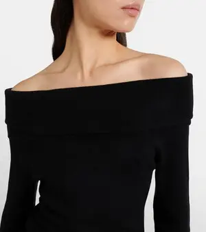 LISA YANG Off-shoulder Top - Black