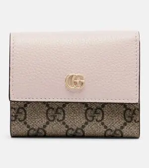 Gucci Gg Marmont Mini Leather-trimmed Wallet