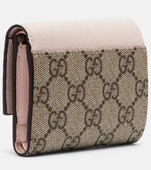 Gucci Gg Marmont Mini Leather-trimmed Wallet