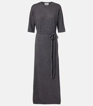 LISA YANG Tilde Belted Maxi Dress - Grey