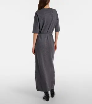 LISA YANG Tilde Belted Maxi Dress - Grey