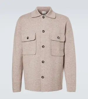 ALLUDE Wool And Cashmere Overshirt - Beige