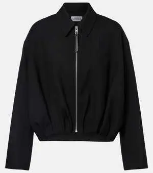 Loewe Wool Blouson Jacket - Black