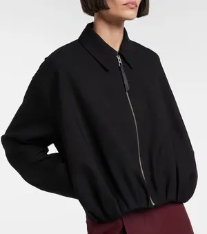 Loewe Wool Blouson Jacket - Black