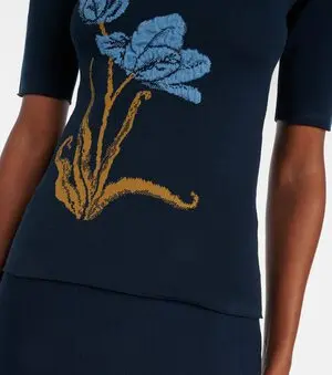Erdem Floral Jacquard Sweater - Blue