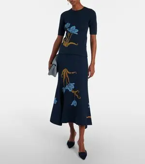 Erdem Floral Jacquard Sweater