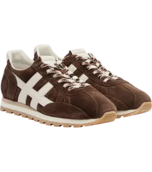 Hogan Suede Lace-up Sneakers - Brown