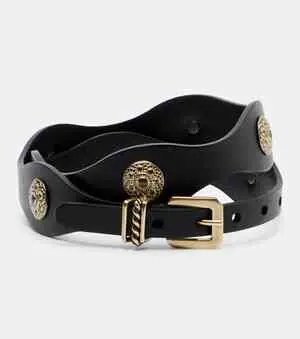 Etro Embellished Leather Belt - Black