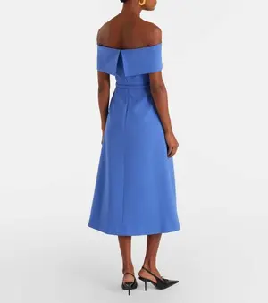 Carolina Herrera Belted Wool-blend Midi Dress
