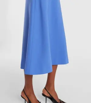 Carolina Herrera Belted Wool-blend Midi Dress