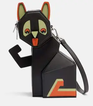 Loewe X Louis Wain Leather Clutch - Black