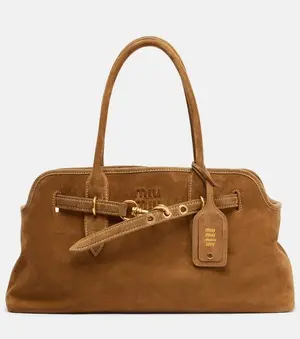 Miu Miu Adventure Suede Tote - Beige