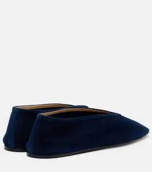 Le Monde Beryl Luna Suede Ballet Flats - Blue