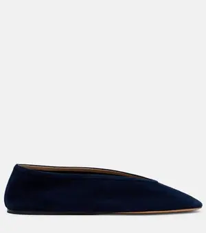 Le Monde Beryl Luna Suede Ballet Flats - Blue