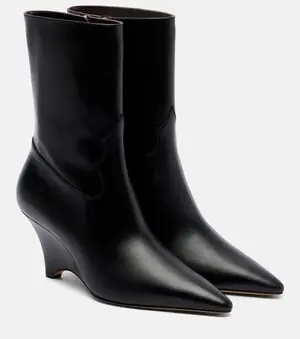 Le Monde Beryl Camille 70 Leather Boots - Black