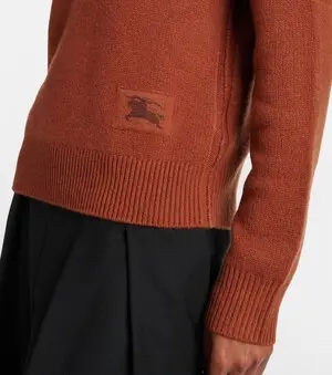 Burberry Cashmere Crewneck Sweater - Orange