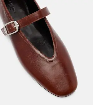 Le Monde Beryl Stella Leather Mary Jane Flats
