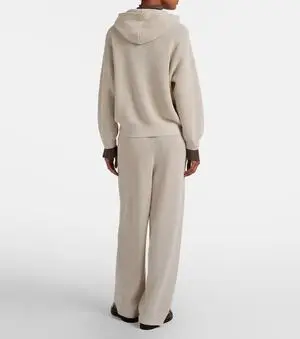 Brunello Cucinelli Knitted Cotton-blend Wide-leg Pants