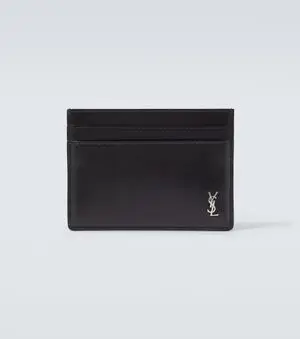 Saint Laurent Leather Card Holder - Black