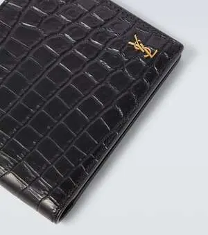Saint Laurent Croc-effect Leather Wallet