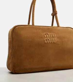 Miu Miu Beau Large Suede Top-handle Bag