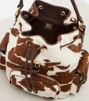 Miu Miu Calf Hair Backpack - Brown