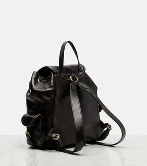 Miu Miu Leather Backpack - Brown