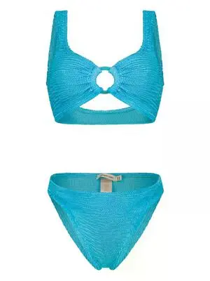 PARAMIDONNA Irina Textured Ring Bikini - Blue