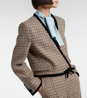 Valentino Garavani Houndstooth Virgin Wool Jacket
