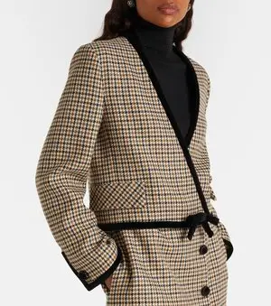 Valentino Garavani Houndstooth Virgin Wool Jacket