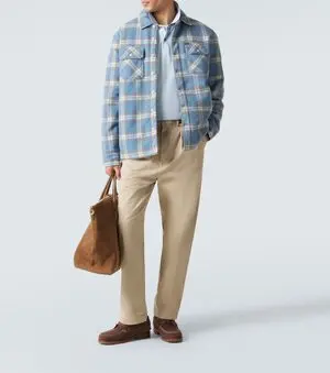 Polo Ralph Lauren Plaid Wool-blend Flannel Shirt - Blue