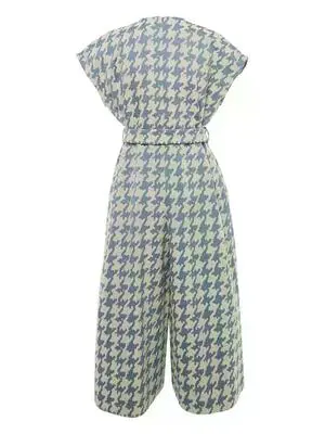 POCA & POCA Houndstooth Belted Jumpsuit