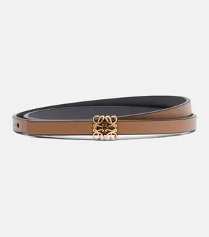 Loewe Anagram Leather Belt - Brown
