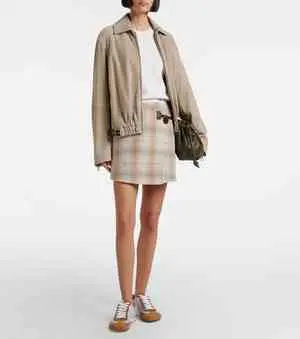 Loewe Wool, Cashmere, And Silk Miniskirt