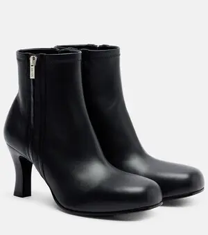 Loewe Bobine 90 Leather Ankle Boots - Black