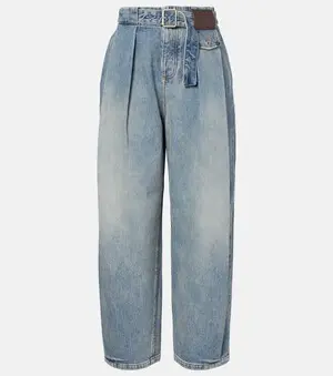 Loewe Pleated Wide-leg Jeans - Blue