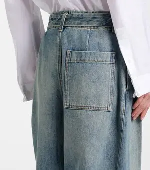 Loewe Pleated Wide-leg Jeans - Blue