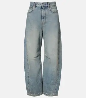 Loewe Anagram Barrel-leg Jeans - Blue