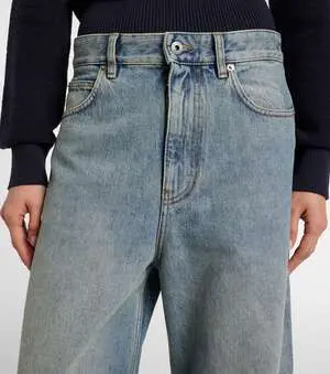 Loewe Anagram Barrel-leg Jeans - Blue